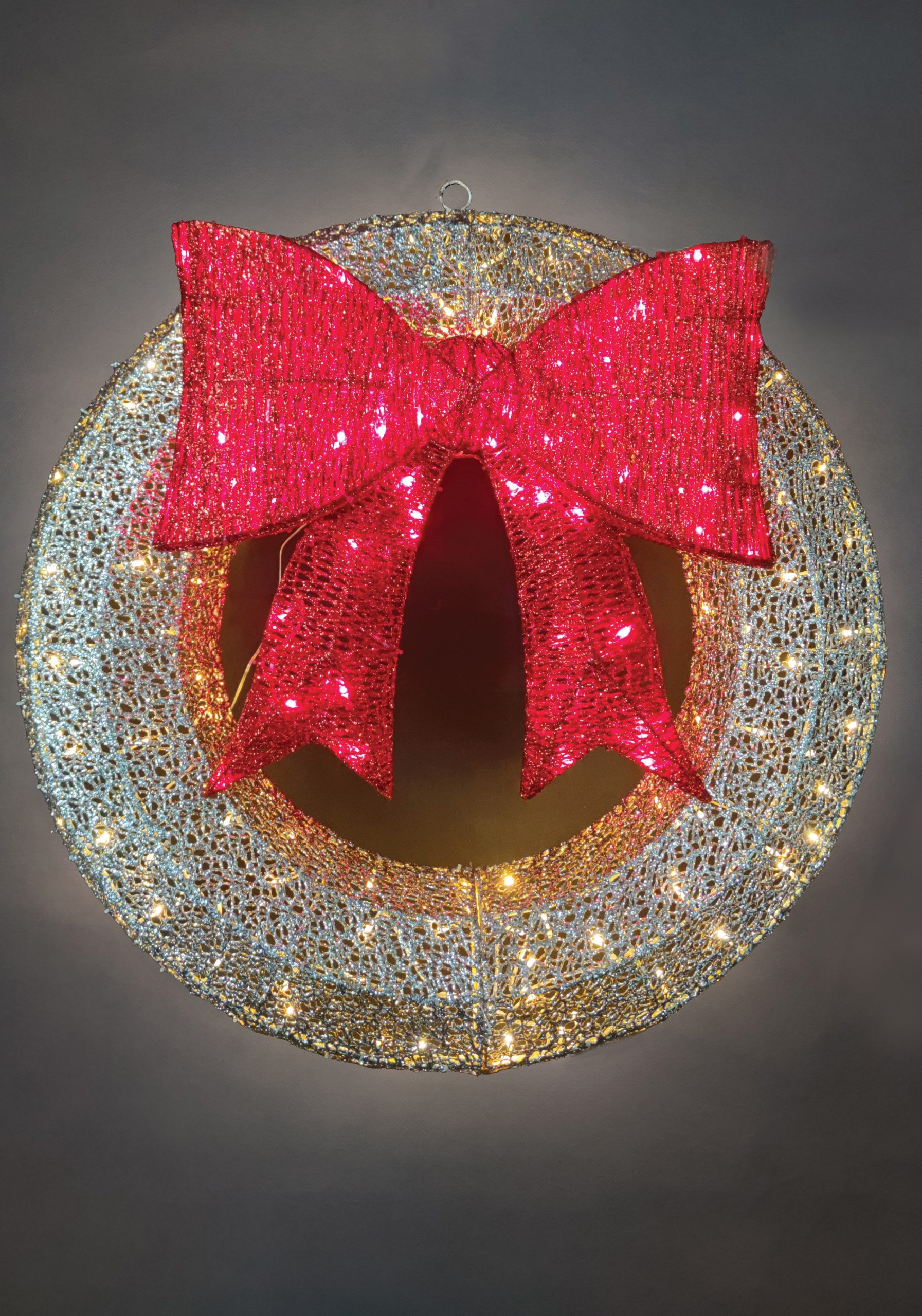 WGP Gold Wreath Red Bow 1179 - Beechmount Garden Centre